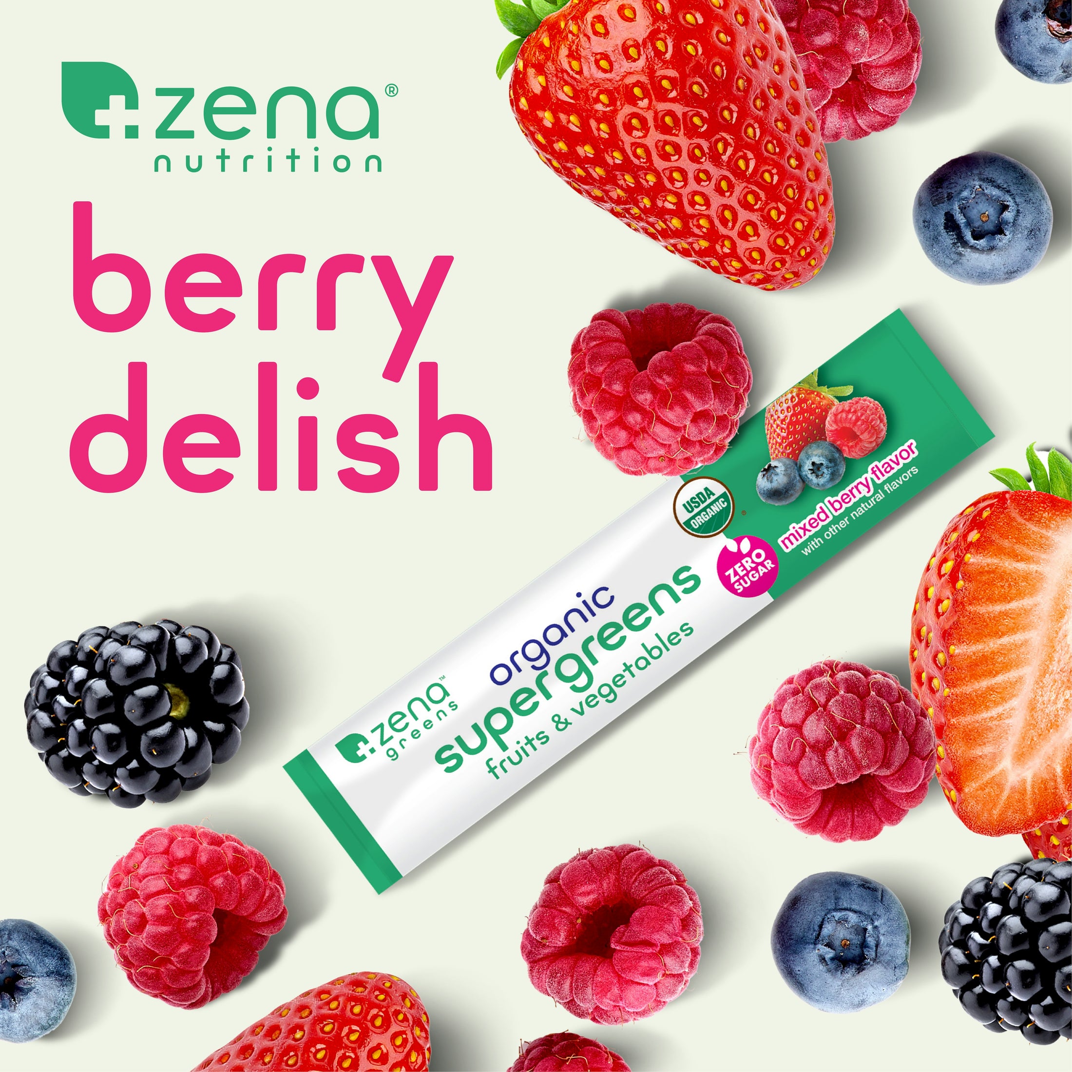 Zena Organic Supergreens Stickpack – Zena Nutrition