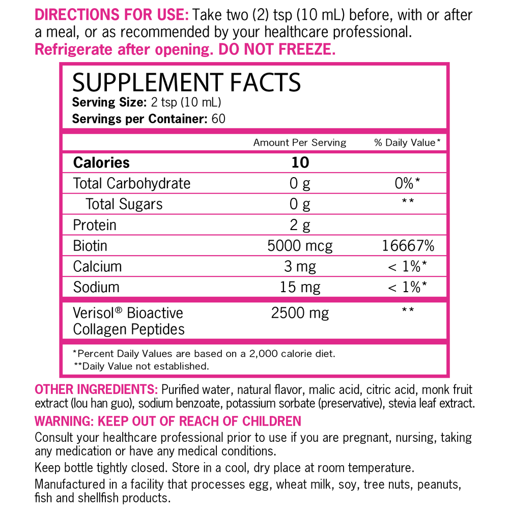 Zena™ Liquid Collagen + Biotin – Zena Nutrition